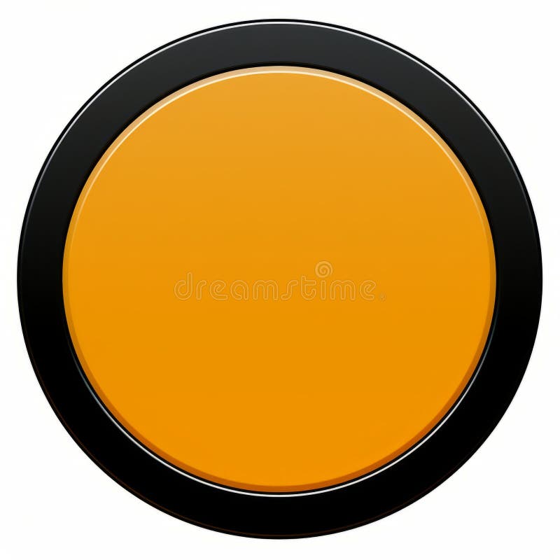 An Orange Button on a White Background Stock Illustration ...
