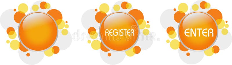 Orange buttons stock illustration. Illustration of yellow - 40222697