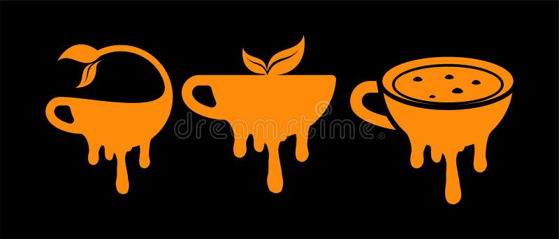 Orange Cafe Logo Icon Design Vector Stock Vector - Illustration of ...