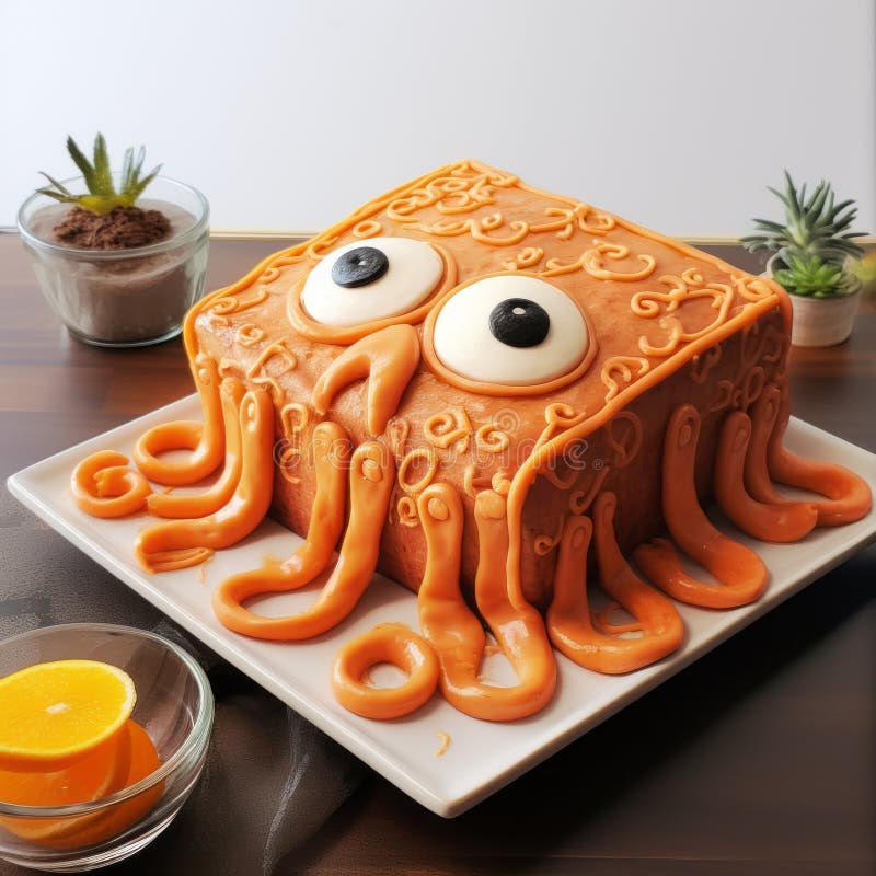 Eye-catching Octopus Cake: Photorealistic Renderings with Bold Textures ...