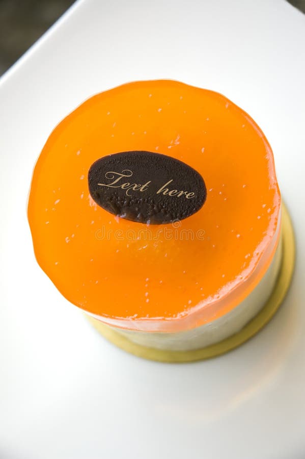 Orange cake with text stock photo. Image of greeting - 20191088
