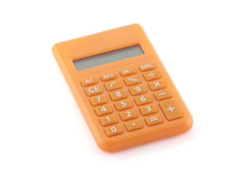 Orange calculator stock image. Image of work, math, clipping - 91921563