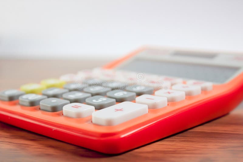 Orange calculator stock photo. Image of mathematical - 70496422