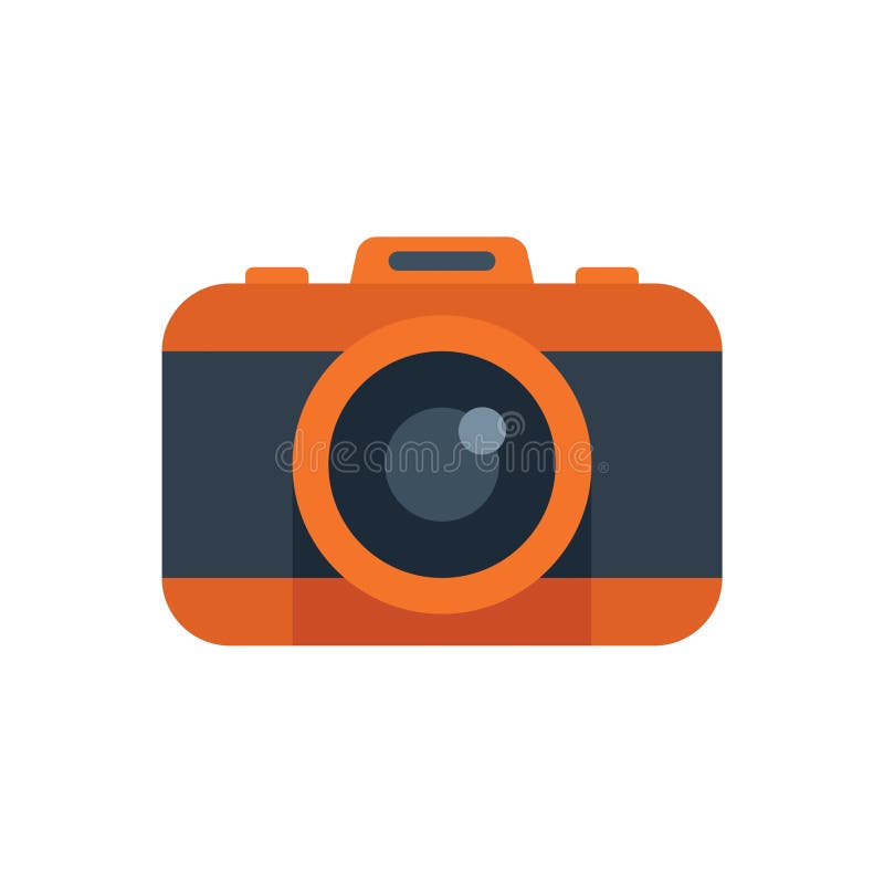Orange Camera Capturing Memories through Photography Stock Illustration ...