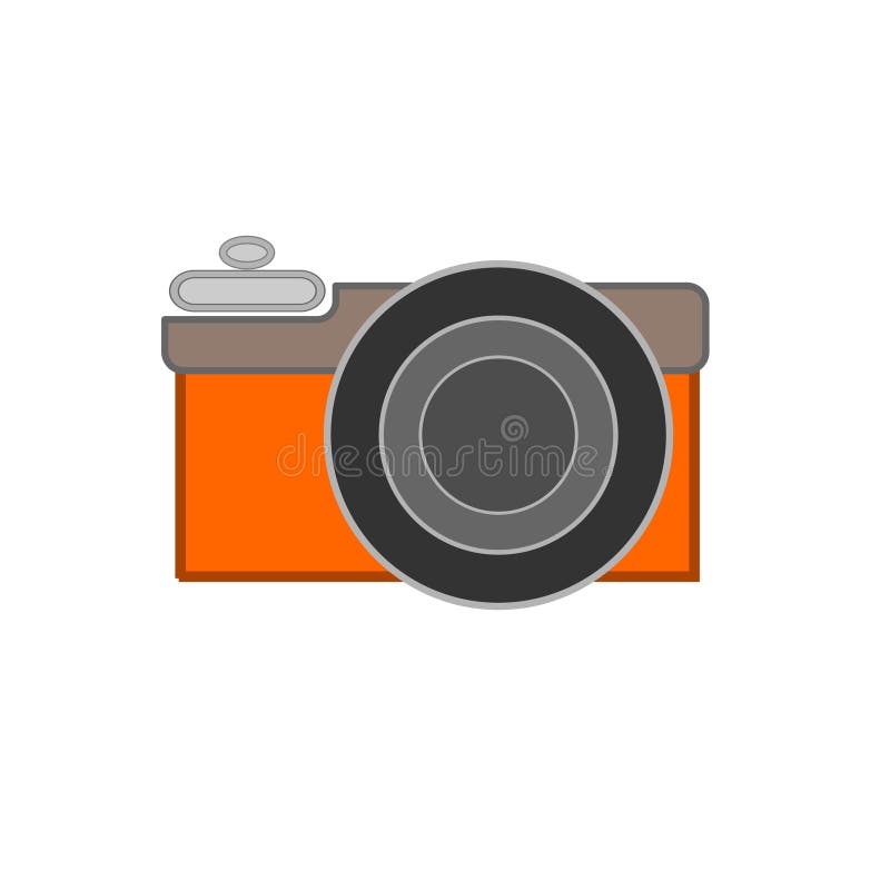The Orange Camera stock vector. Illustration of photograph - 139890554