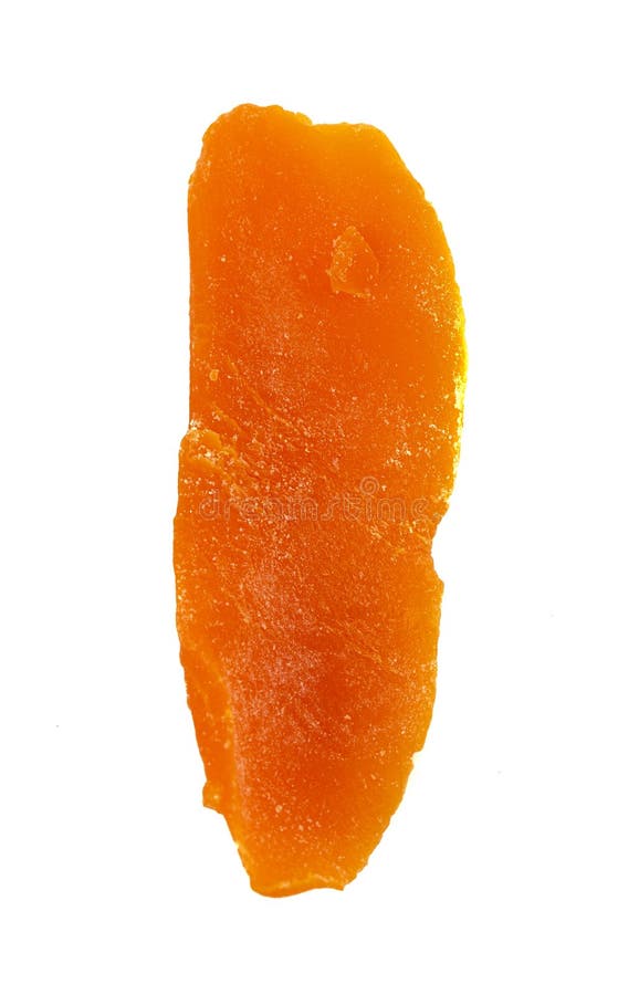 Orange Candied Mango Strips Isolated on a White Background Stock Photo ...