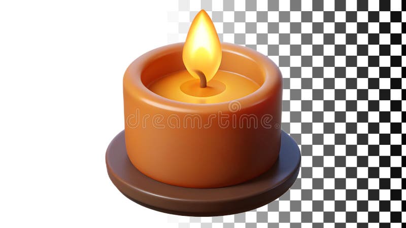 Orange Candle with Flame, Light and Warmth Source Png Transparent Image ...
