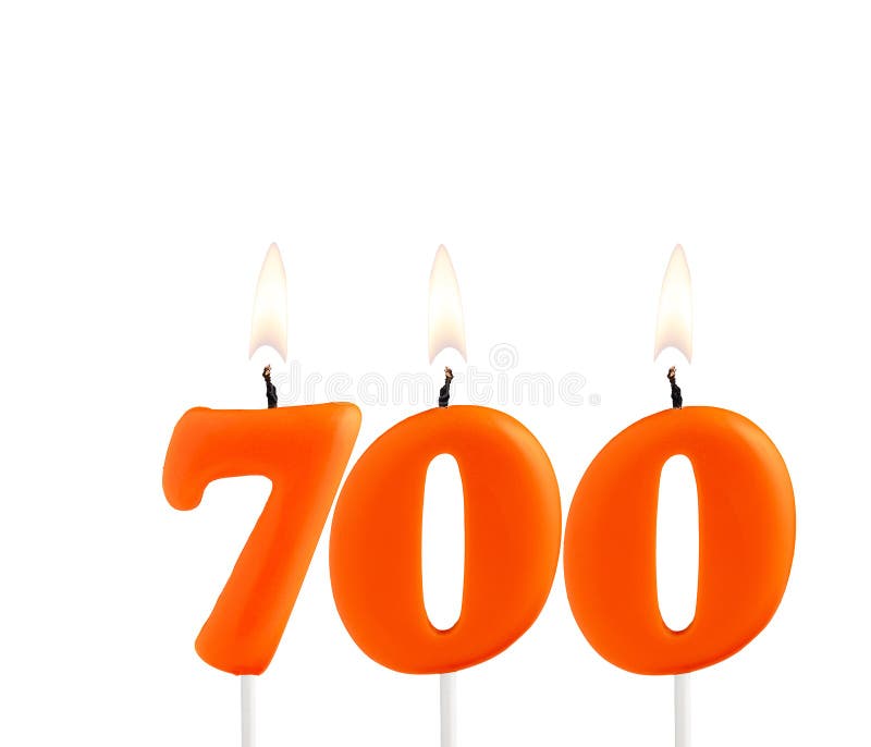 Orange Candles Forming the Number 700 - Number of Views, Views or ...