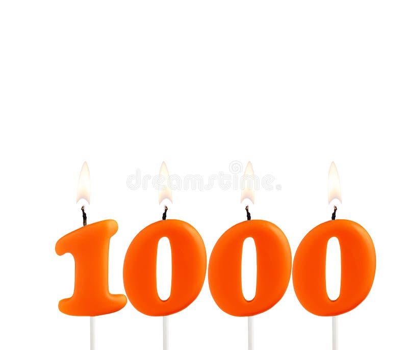 Orange Candles Forming the Number 1000 - Number of Views, Views or ...