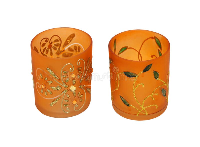 Orange candlesticks stock photo. Image of isolated, path - 174201652