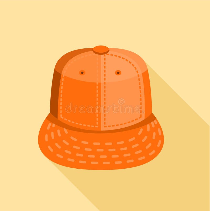 Orange Cap Icon, Flat Style Stock Vector - Illustration of camouflage ...