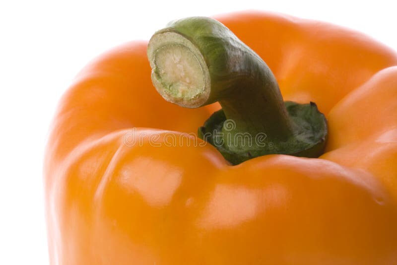 Orange Capsicum stock image. Image of isolated, organic - 6408781