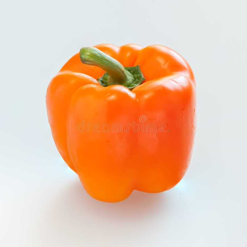 Orange Capsicum or Sweet Pepper Stock Photo - Image of orange ...