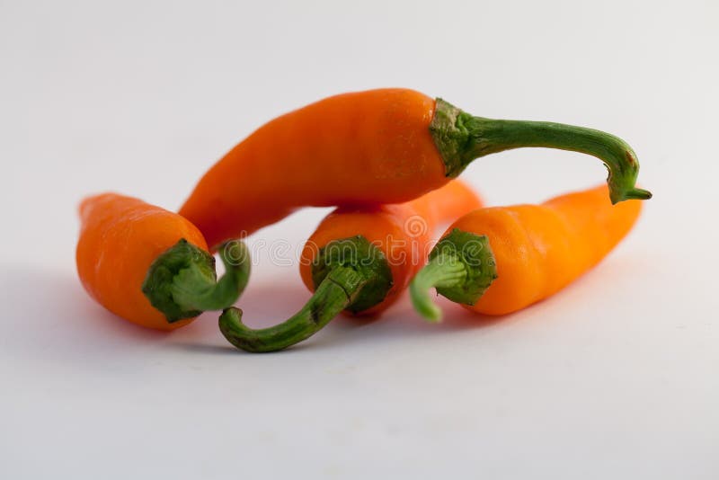 Orange Capsicum on a White Background Stock Photo - Image of natural ...