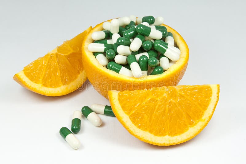 Orange and capsule stock photo. Image of nature, background - 14809494