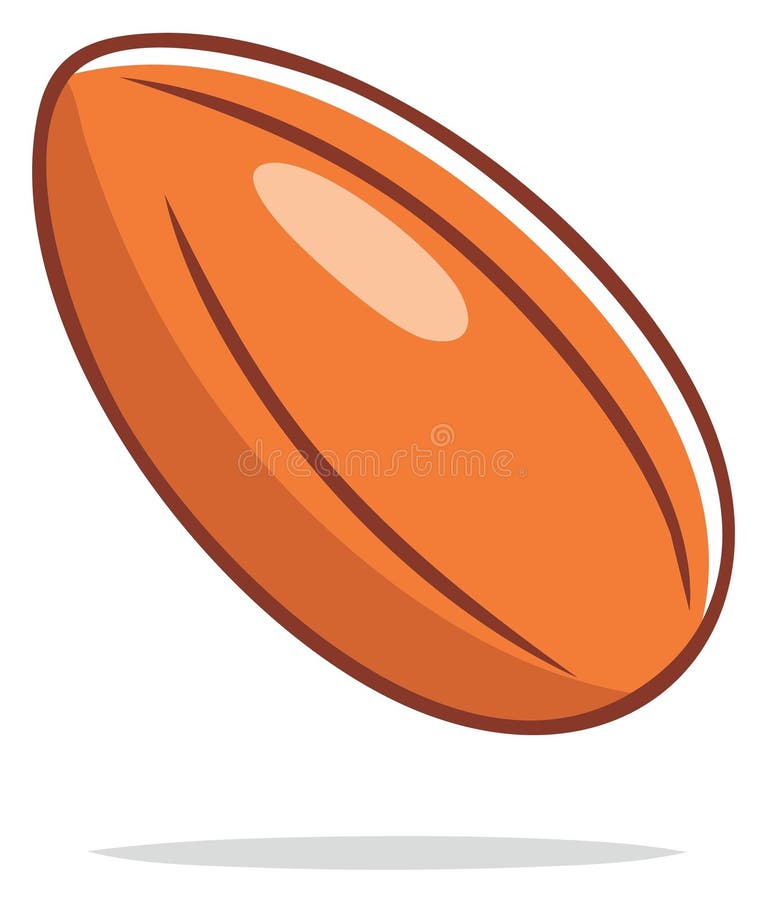 Orange Capsule-shaped Object with Brown Outline Stock Vector ...