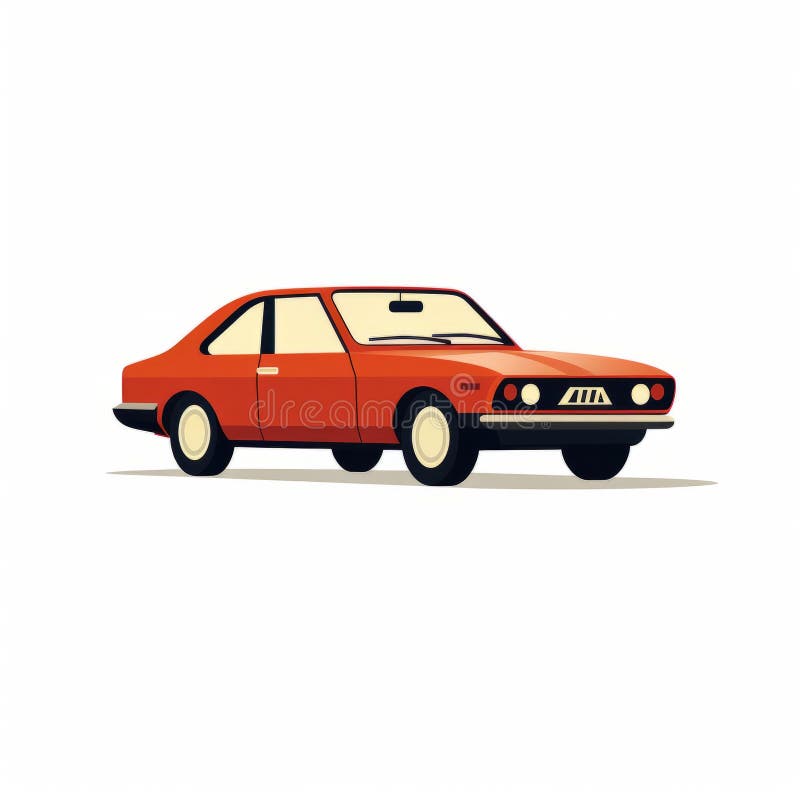 Vintage 1970s Car: Minimalist Cartoon Design by Liam Gillick Stock ...