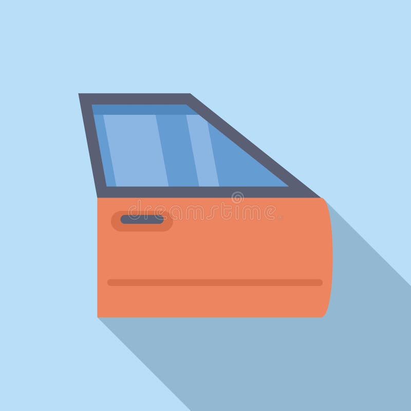 Door with Window and Lock Wheel Vector Icon Stock Vector - Illustration ...