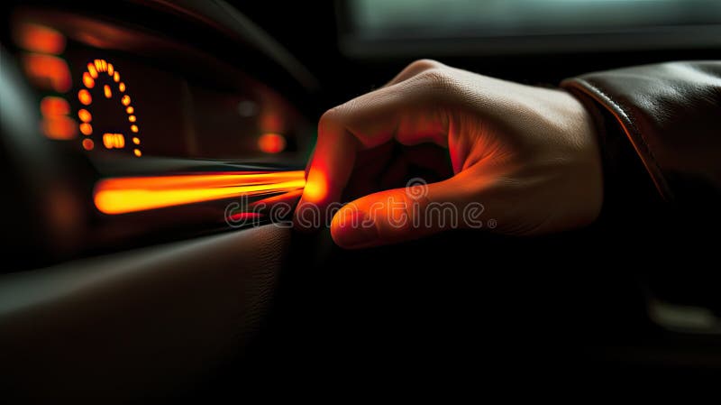 Orange Car Indicator Lights Stock Illustration - Illustration of ...