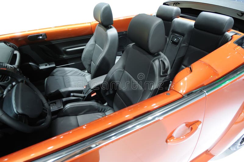 Orange Car interior stock image. Image of autocar, fancy - 17124163