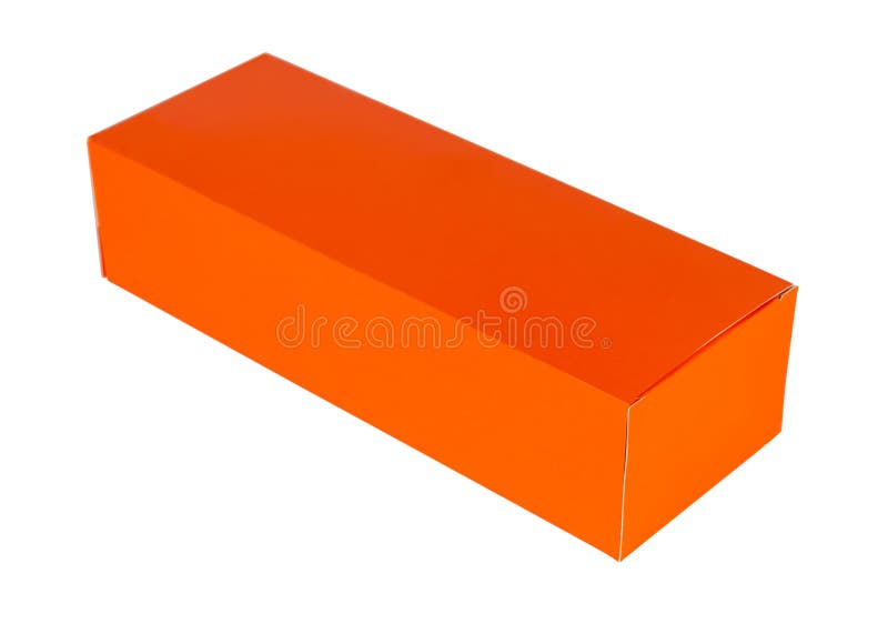 Orange cardboard box stock photo. Image of horizontal - 272293760