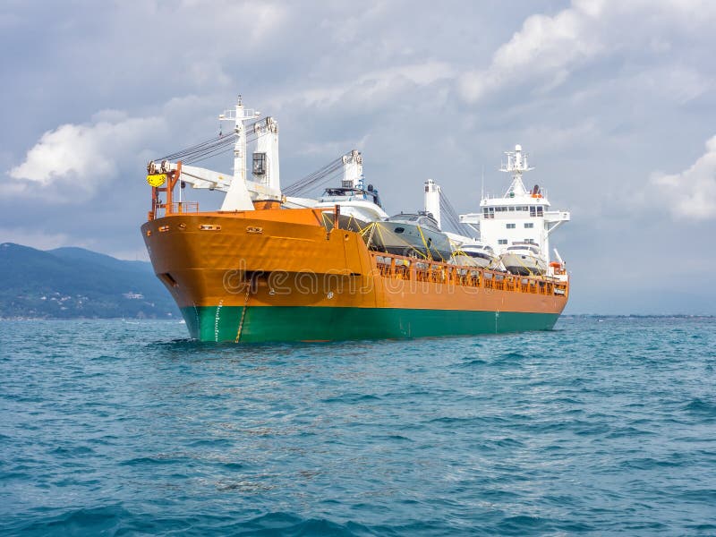 Cargo Ship Full of Containers Stock Photo - Image of carrier, cargo ...