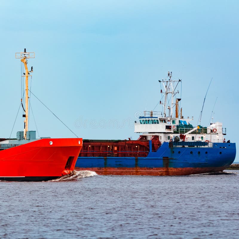 Orange cargo ship stock photo. Image of riga, carrying - 118153734