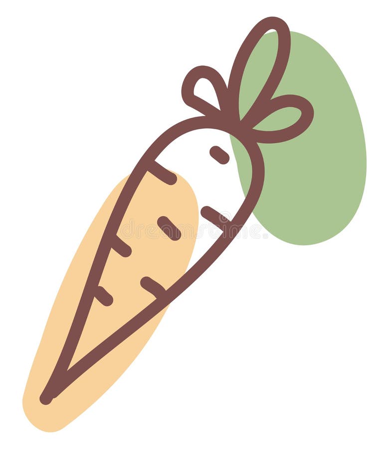 Orange carrot, icon stock vector. Illustration of harvest - 258926753