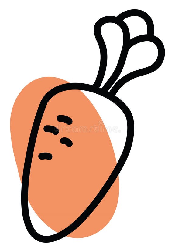 Orange carrot, icon stock vector. Illustration of carrot - 259787439