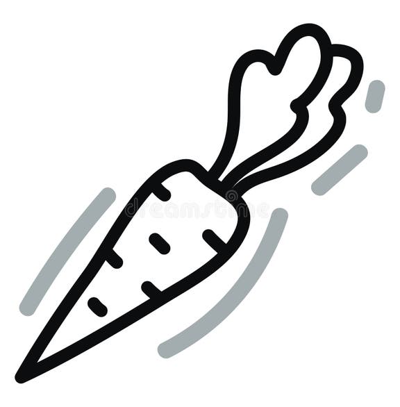 Orange carrot, icon stock vector. Illustration of vegetable - 260372003