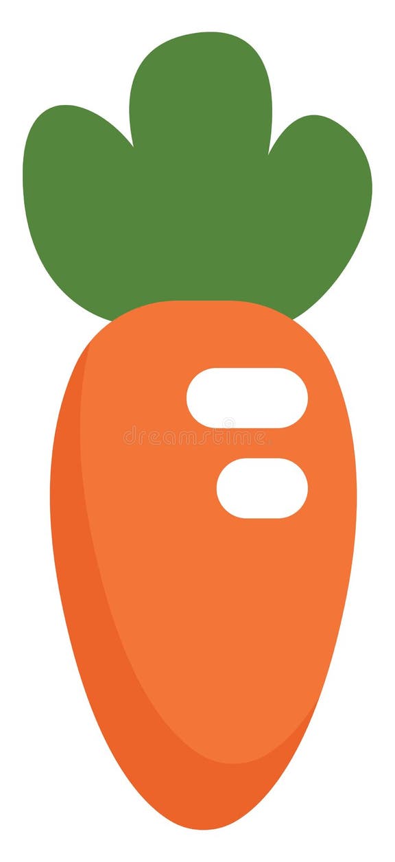 Orange carrot, icon stock vector. Illustration of cute - 261071340