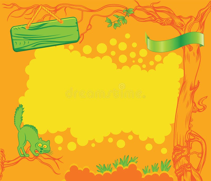 Orange Kid Cartoon Background Stock Vector - Illustration of juvenile ...