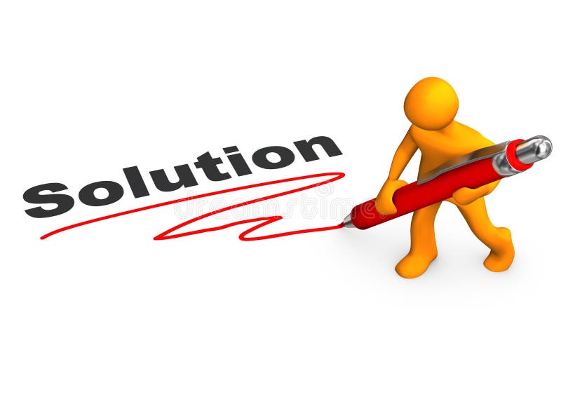 Solution Manikin Ballpen stock illustration. Illustration of support ...