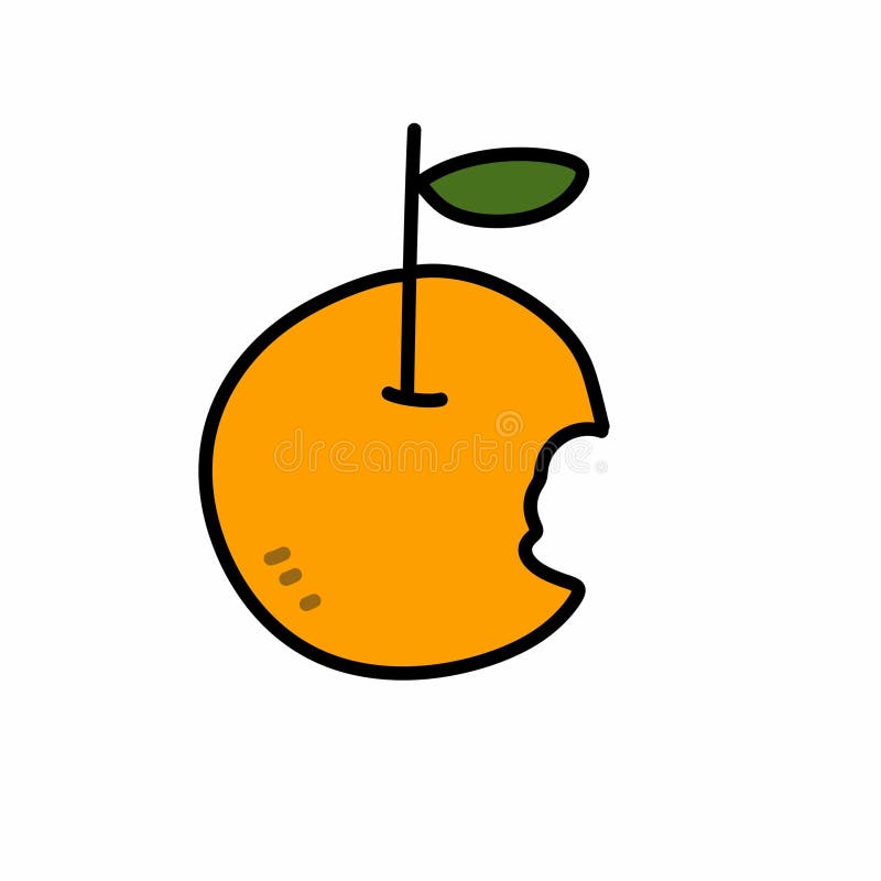 Orange Cartoon Logo Design Template Stock Illustration - Illustration ...