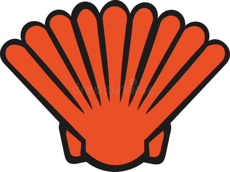 Orange cartoon shell stock vector. Illustration of seashell - 107191634