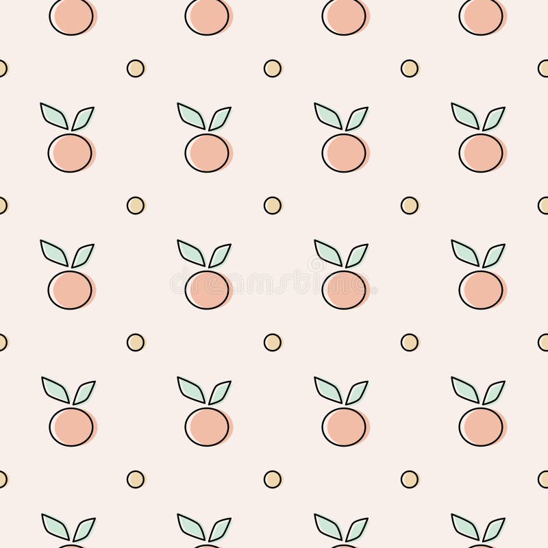 Orange Cartoon Vector Design Seamless Pattern Background. Stock ...