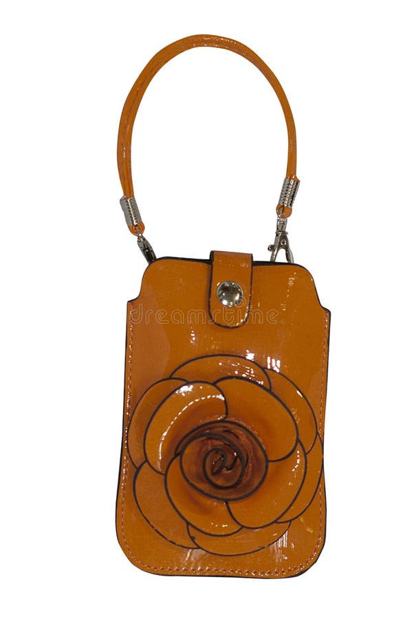 Orange Case for Mobile Phone Stock Photo - Image of isolated, beautiful ...