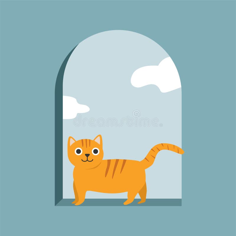 Orange Cat Window Stock Illustrations – 649 Orange Cat Window Stock ...