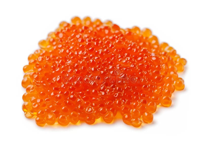 Orange Caviar Isolated on White Background Stock Photo - Image of ...