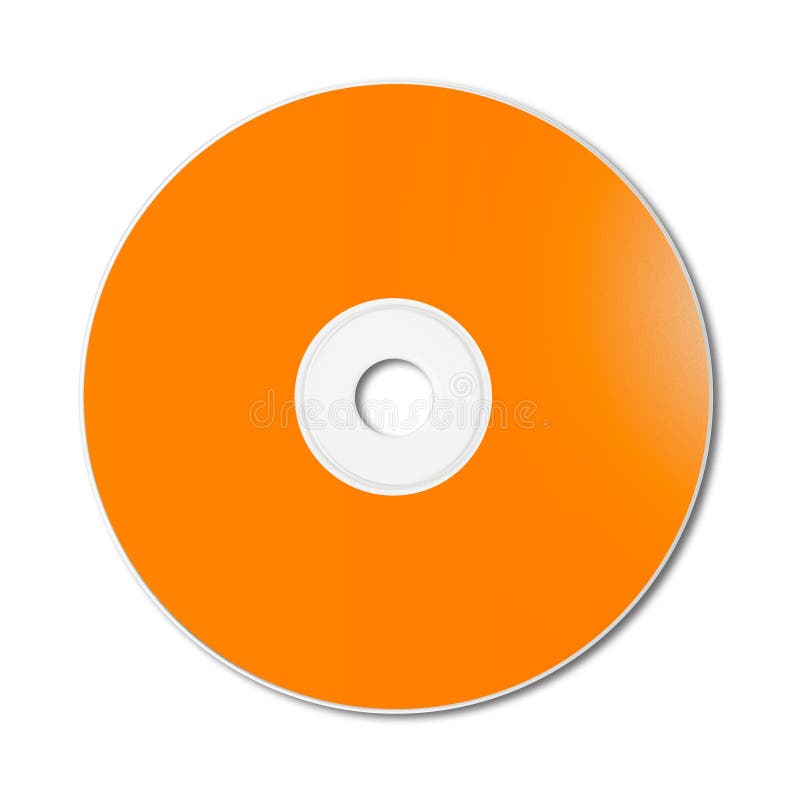 Orange CD - DVD Mockup Template Isolated on White Stock Photo - Image ...