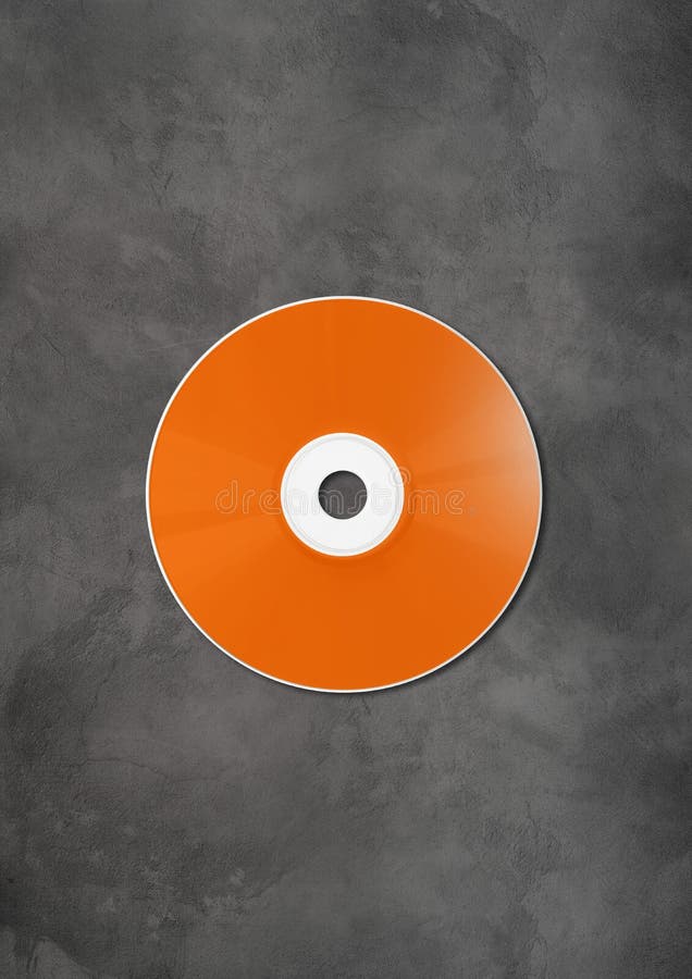 Orange CD - DVD Mockup Template Isolated on Concrete Background Stock ...