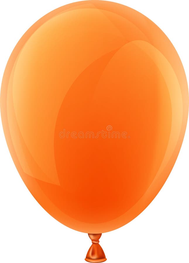 Orange Celebration Balloon. Stock Vector - Illustration of color ...