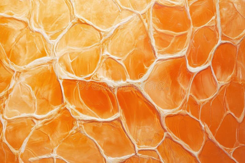 Orange Cellular Texture, Close Up Depicts Organic and Intricate Cell ...