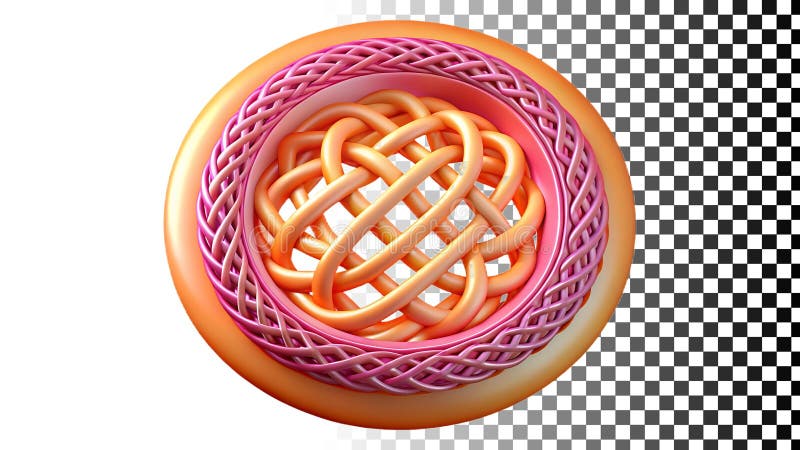 Orange Celtic Knot Disc, Intricate Pattern, Cultural Design Element Png ...