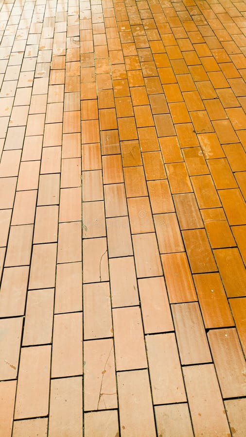 Orange Ceramic Floor Texture on the Balcony of the Istiqlal Mosque ...