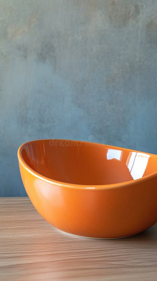 Orange Ceramic Fruit Bowl with Smooth Rounded Edges and Minimal Design ...