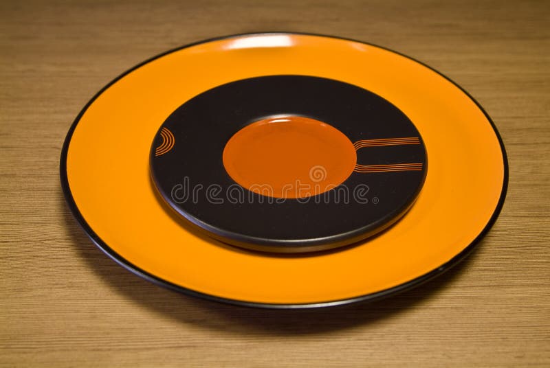 Orange ceramic plate stock image. Image of view, white - 28574993