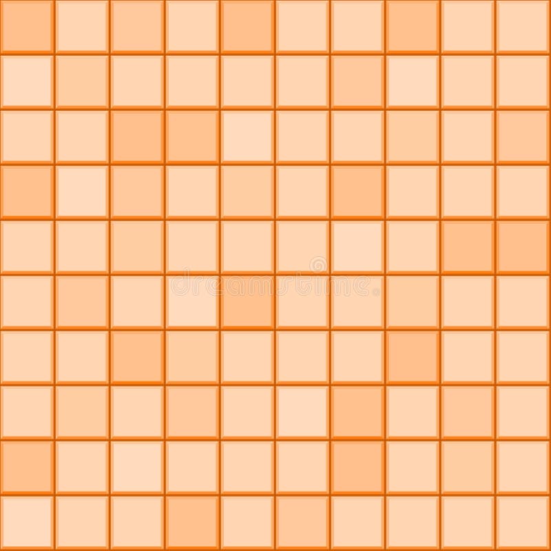 Orange Ceramic Square Tiles Seamless Pattern. Home Interior, Swimming ...