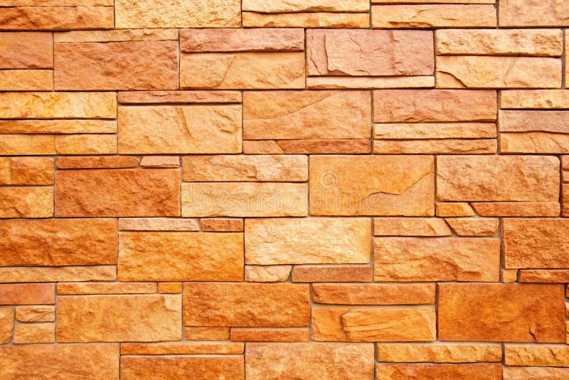 Orange Ceramic Stone Wall Texture Background Stock Illustration ...