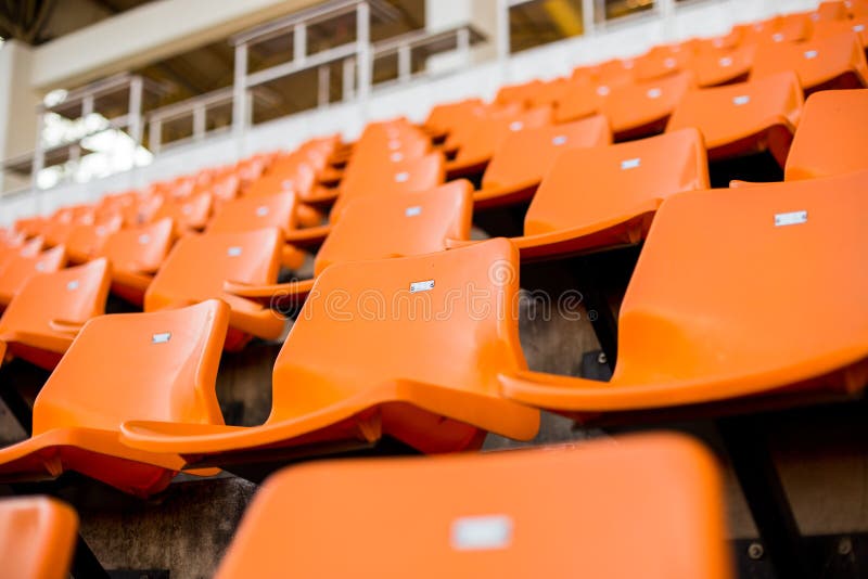 Orange chair stock image. Image of pattern, place, bleachers - 40135105